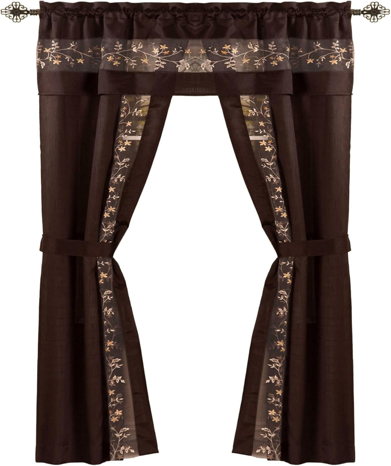 Light-Filtering Window Curtain Set - 55 Inch Width, 63 Inch Length ...