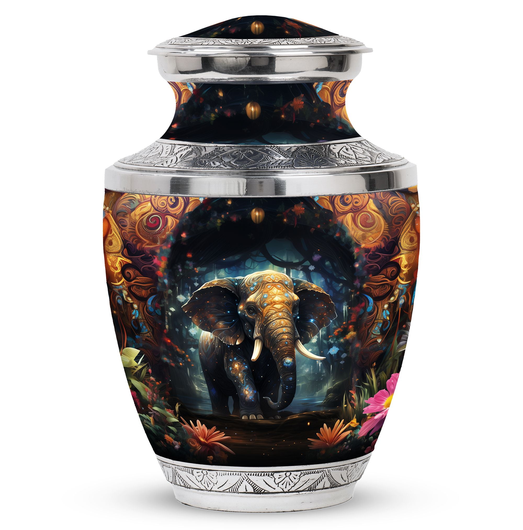Light Flower Bridge Elephant Walk Cremation Urn For Human Ashes ...