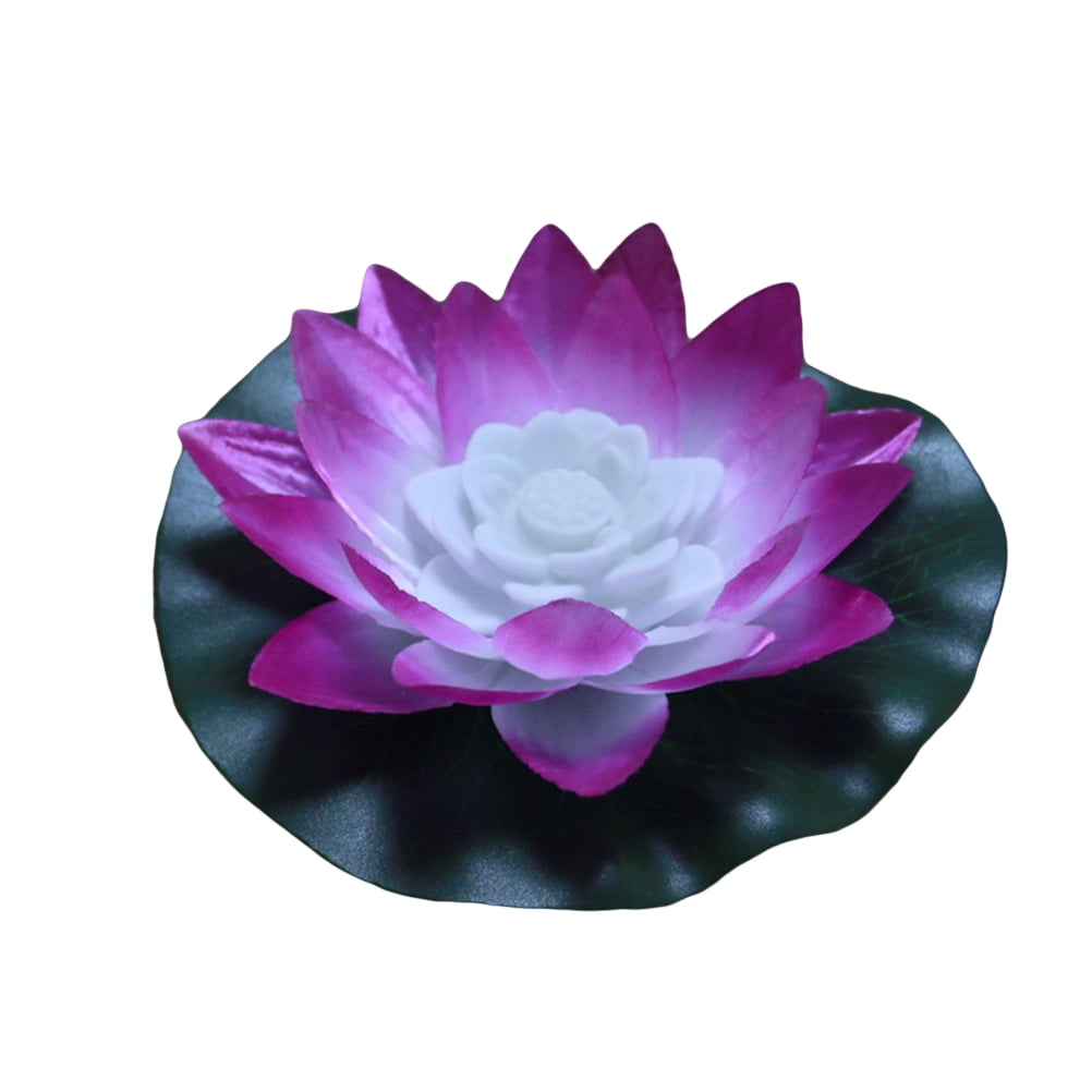 Light Flower Lotus Floating Pool Water Lily Lights Fountain Pond ...