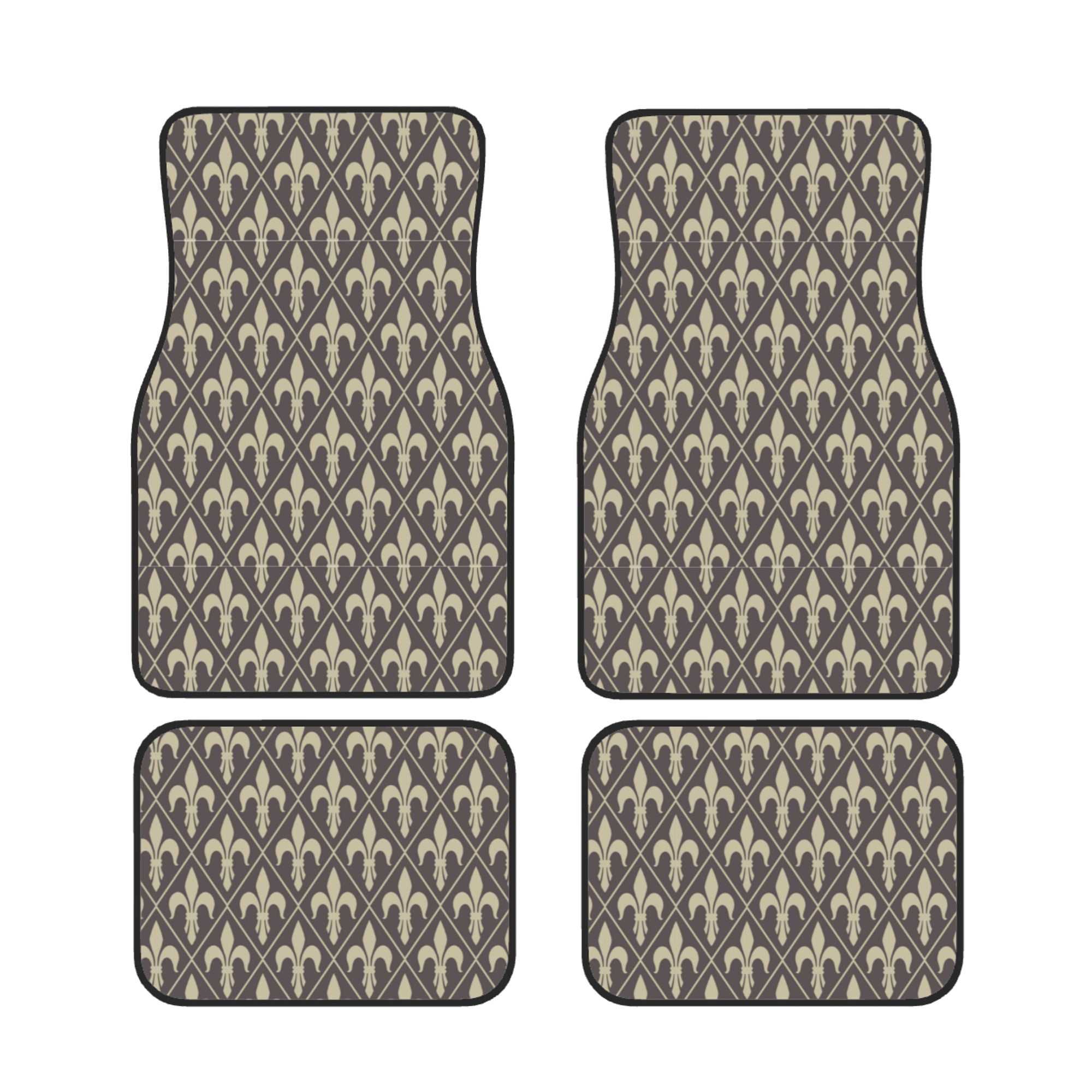 Light Flower Pattern Universal Fit Carpet Floor Mats For Car Suv Van ...