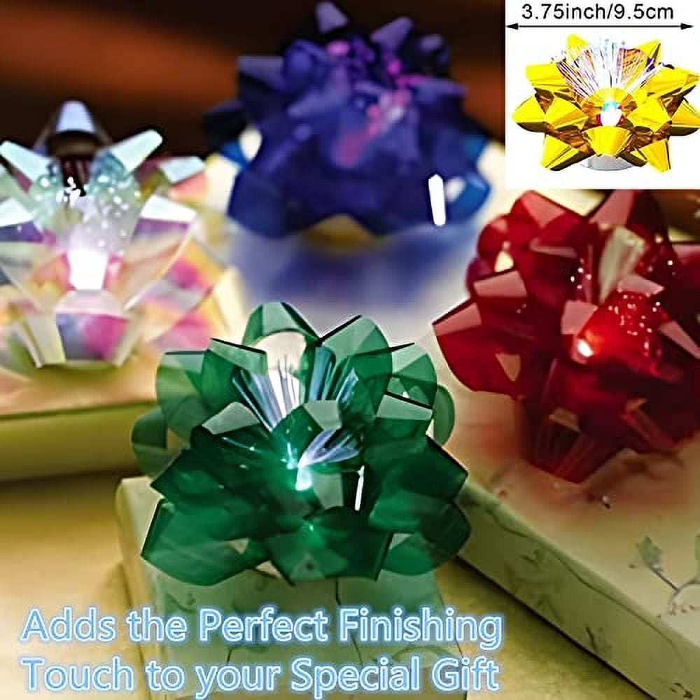 Light Up Gift Bow Assortment - Iridescent LED Ribbon for Packaging and ...