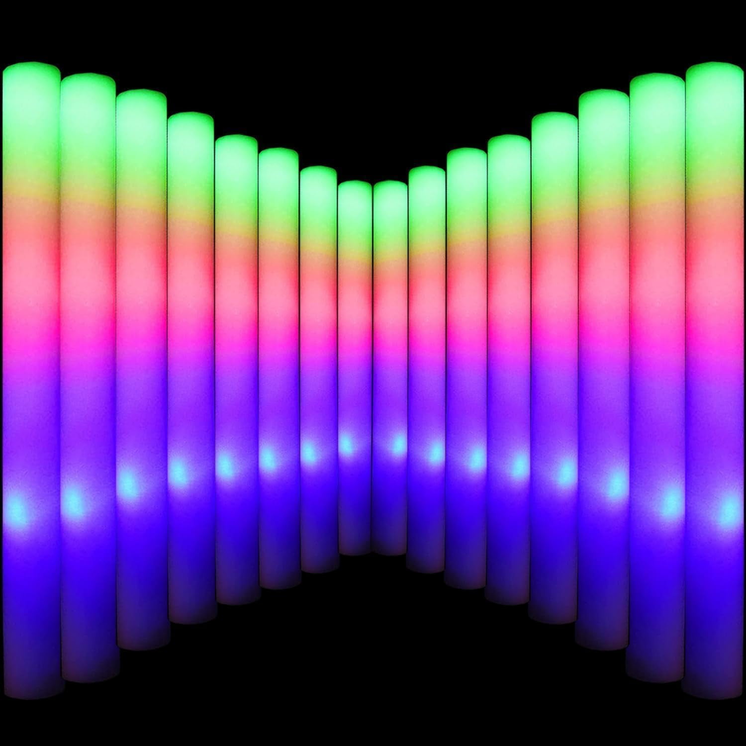 Light Up Glow Sticks Bulk, LED Sticks in The Dark with 3 Modes Flashing ...