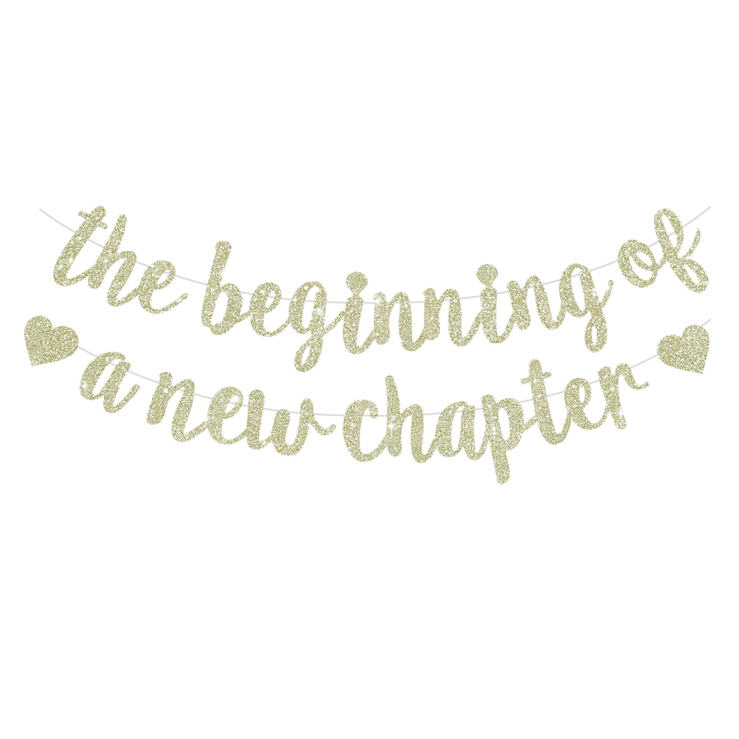 Light Gold The Beginning of A New Chapter Banner, Farewell party ...