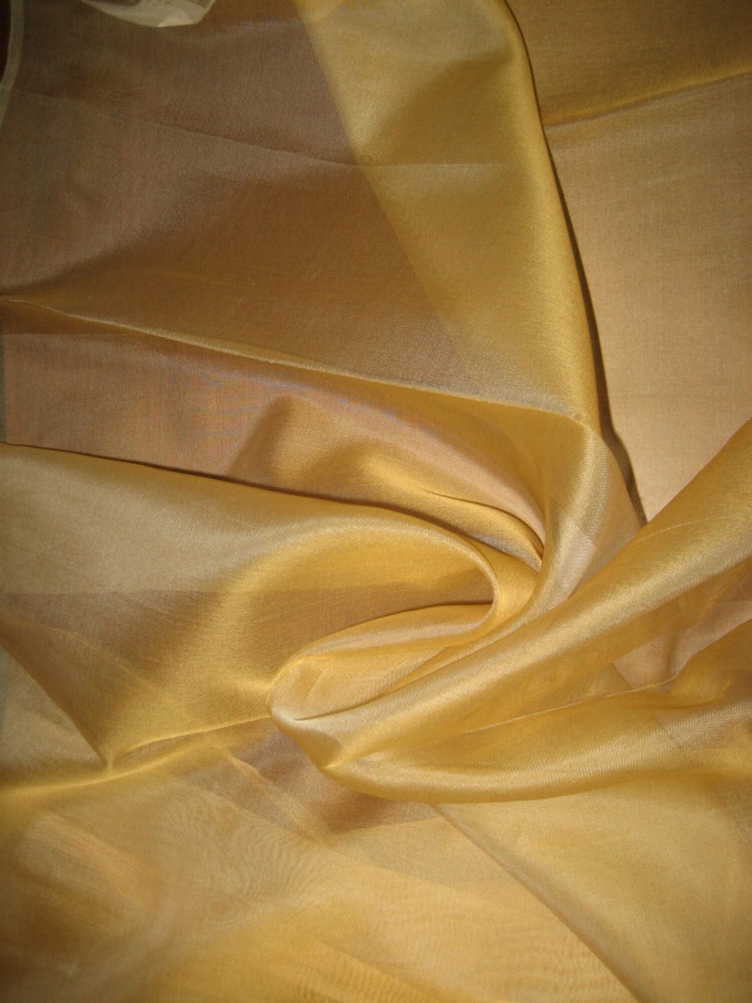 Light Gold SILK ORGANZA FABRIC 54quot; WIDE - Walmart.com