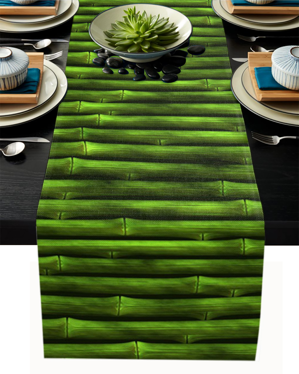 Light Golden Bamboo Texture Background Table Runners Modern Kitchen r ...