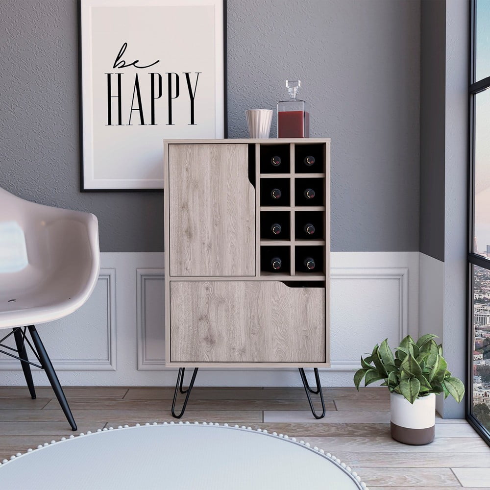 Light Gray Bar Cabinet with Two Door Panels - Walmart.com