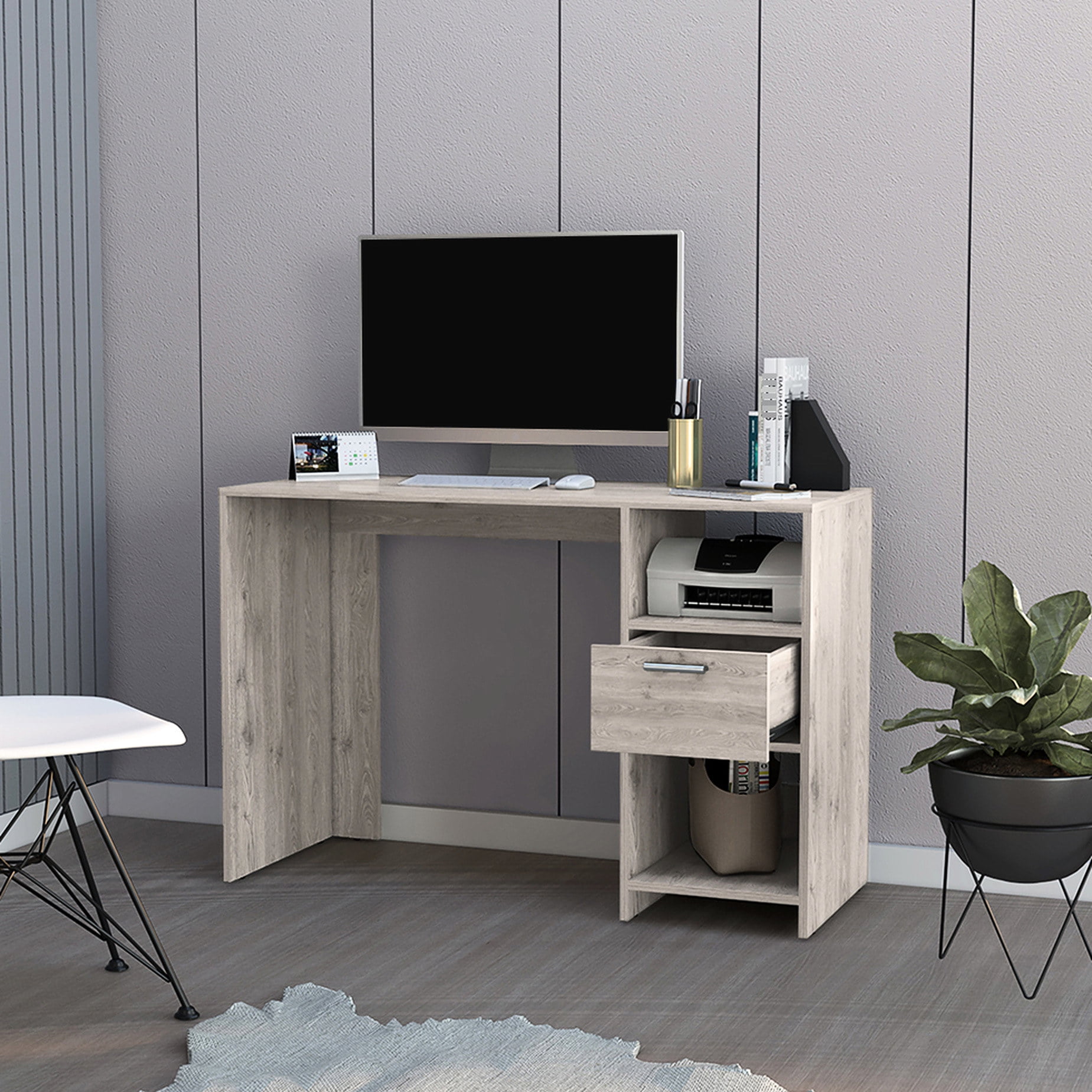 Light Gray Office Desk | Works Well for Computers and Office Tasks ...