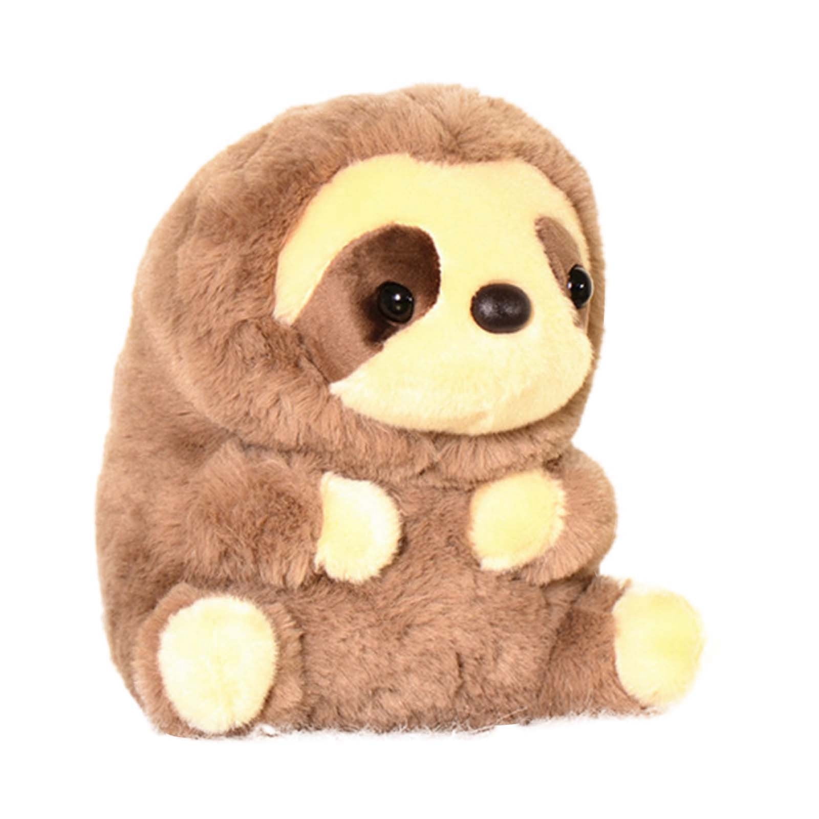 Light Gray Sloth Plush Toy Soft Cuddly & Realistic Stuffed Animal Toys ...
