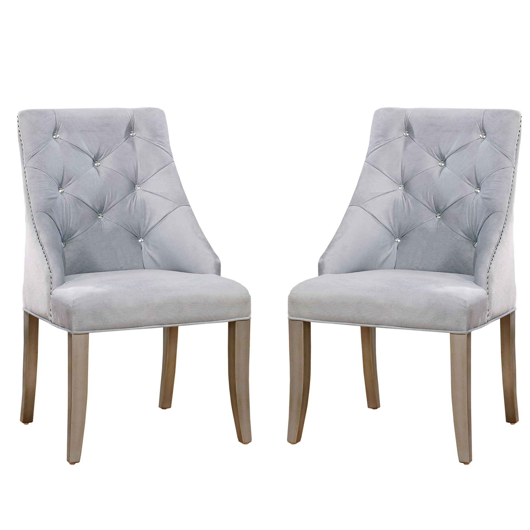 Light Gray Tone - Nailhead Trim Decoration - Dining Space - Functional ...