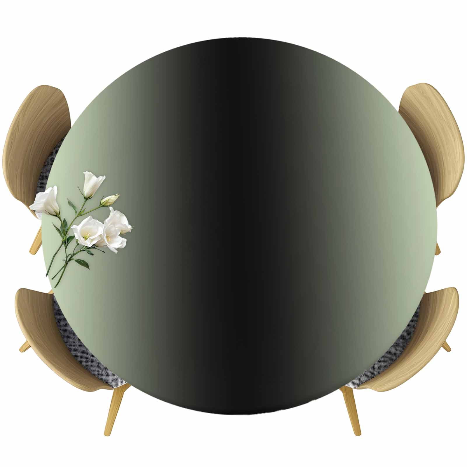 Light Green Black Ombre Round Tablecloth 36-44 Inch Round Fitted Table ...