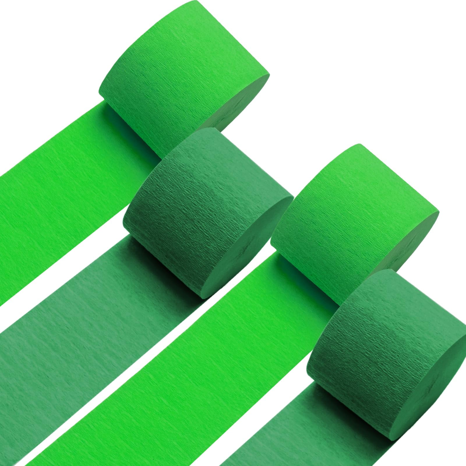 Light Green and Dark MFF30 Green Crepe Paper 4 Rolls 328ft, Pack of ...