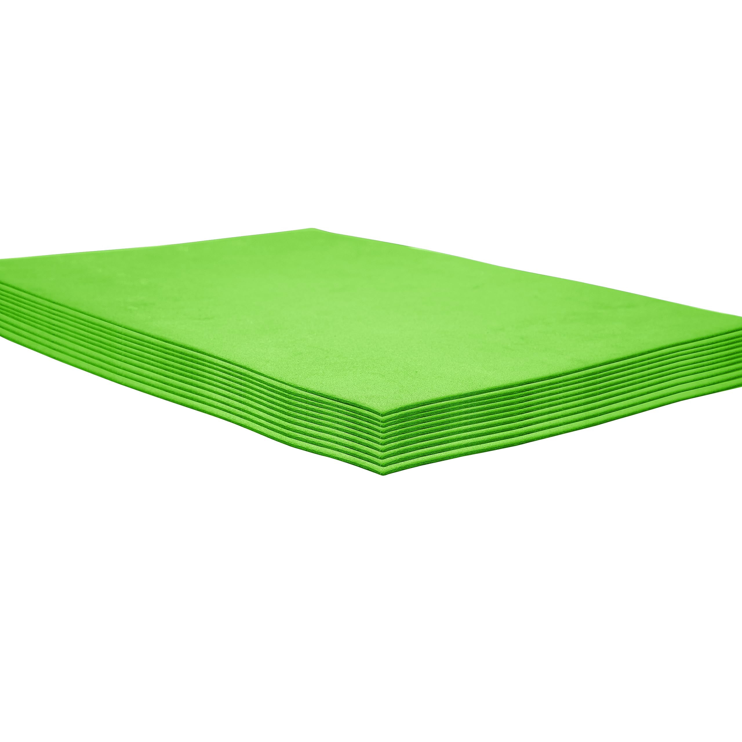 Light Green EVA Foam MMF7 Sheets, 9 x 12 Inch, 2mm Thick Handicraft ...