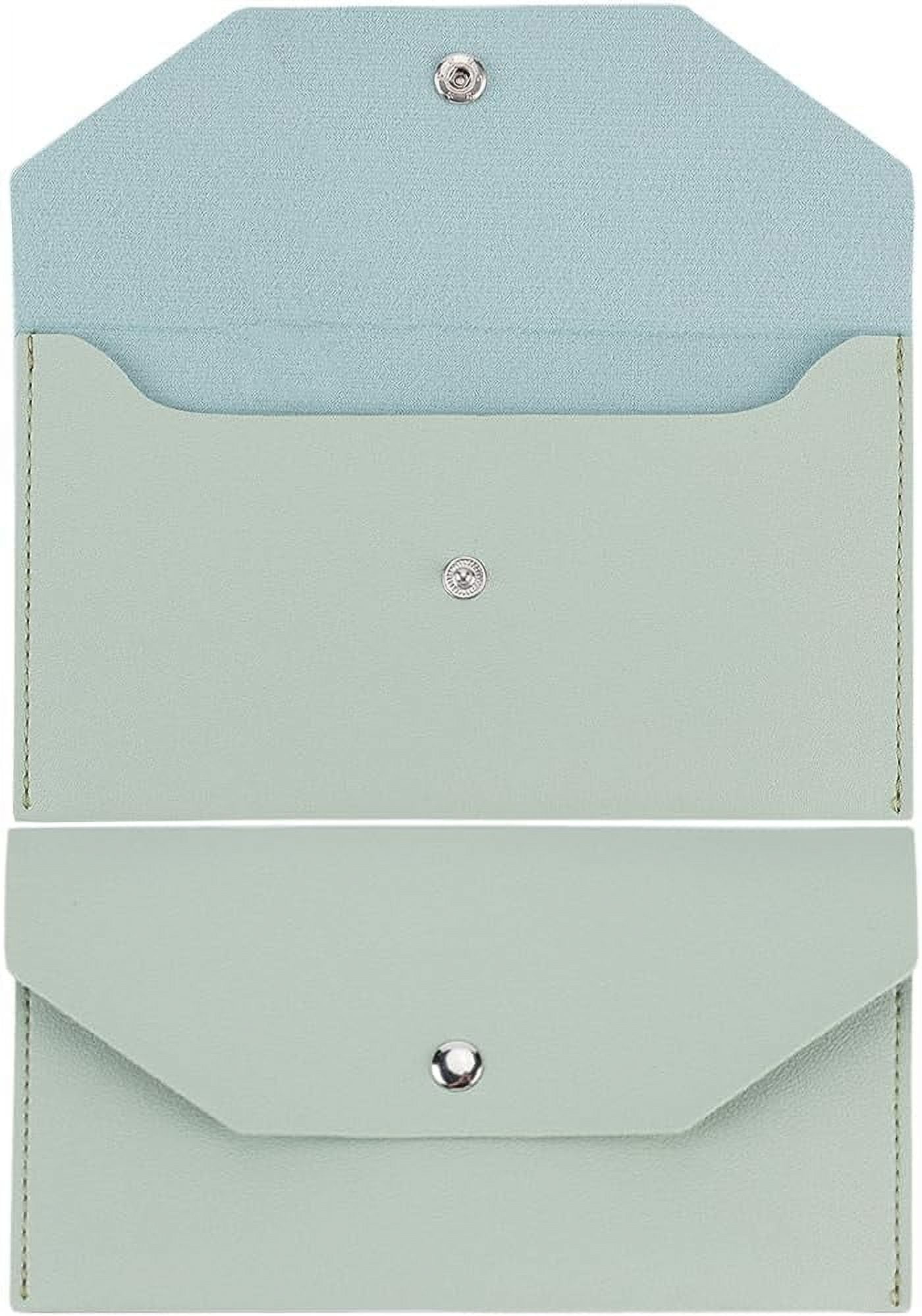 Light Green Envelope Wallet PU Leather Cash Small Money Bag Wallet ...