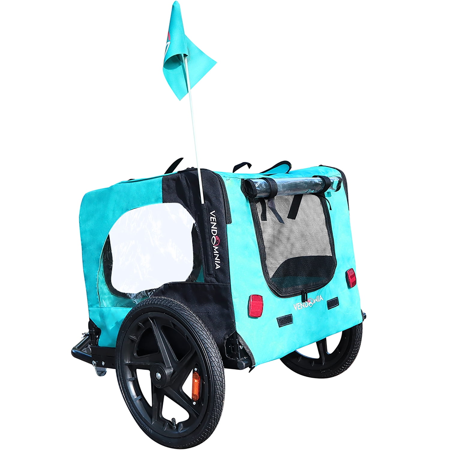 Light Green Foldable Pet Jogging Stroller Dog Carriers Bicycle Trailer ...