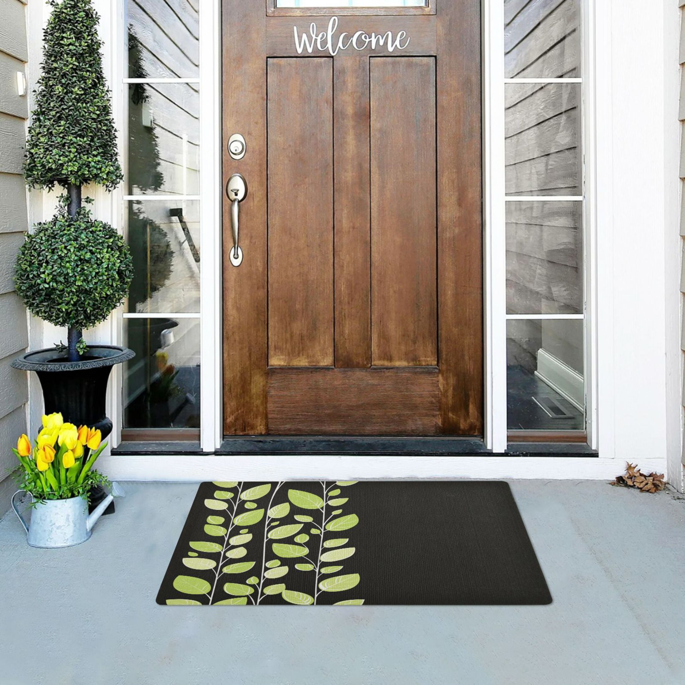 Light Green Vines Versatile Absorbent Door Mat, Non-Slip, Easy to Clean 32''x20'' - Walmart.com