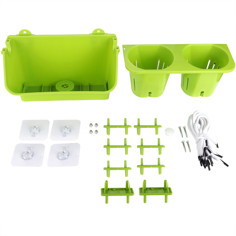 Light Green Wall-Mount Flower Pot for Balcony Greening — Hanging Plant ...