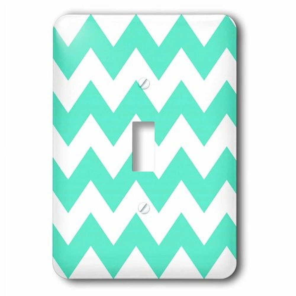 Light Green and white Lime Chevron zig zag pattern - trendy and modern single toggle switch lsp ...