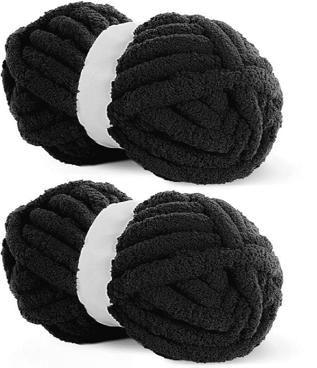 Light Grey Chunky Chenille Yarn for Crocheting, Bulky Thick Fluffy Yarn ...