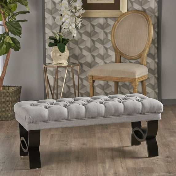 Light Grey Color - Smooth Upholstery - Living Space - Round Out ...