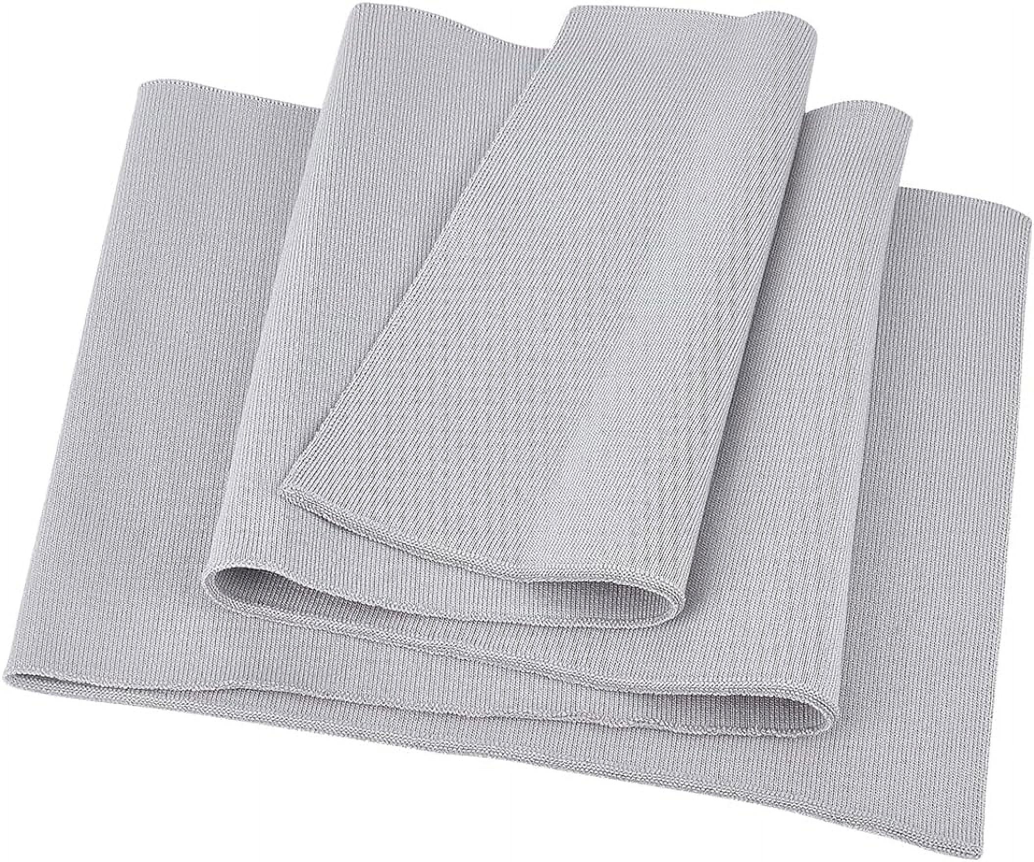 Light Grey Ribbing Knit Fabric 39.3x7.87 inch Collar NeckBands Trim ...