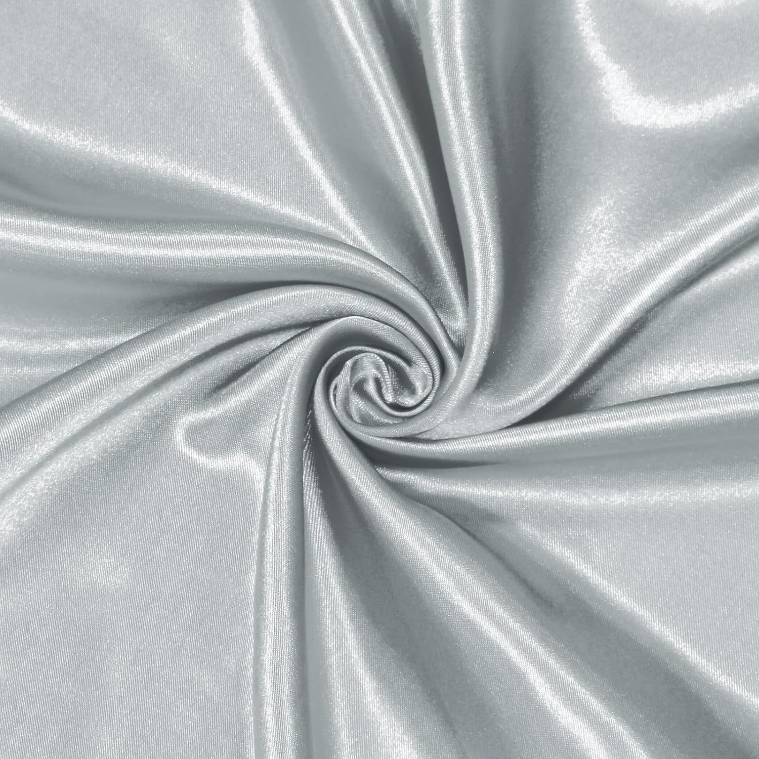 Light Grey Satin Fabric by The Yard, 1 Yard x 58 Inch Charmeuse Satin ...