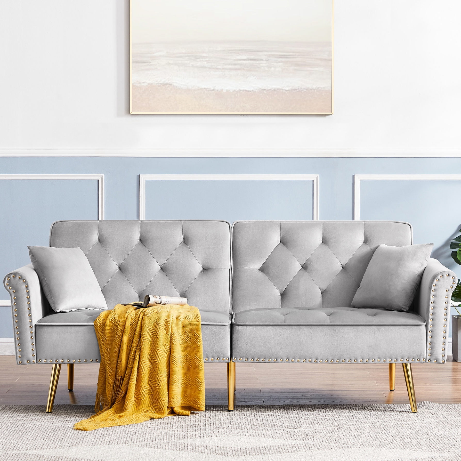 Light Grey Sofa - Sturdy Frame and Structure - Heavy - use Situations ...