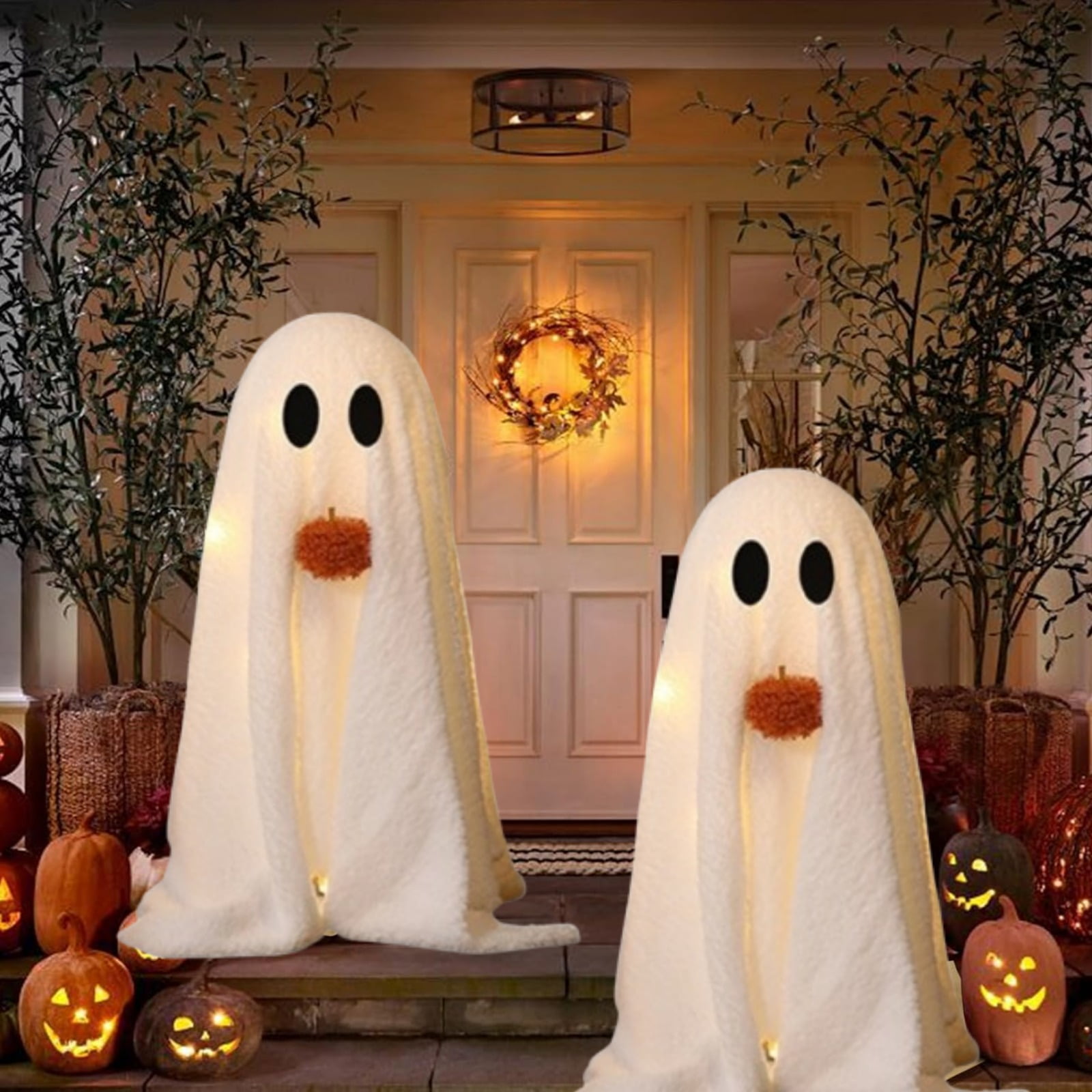Light Up Halloween Ghost Decorations, Set of 2 DIY Spooky Ghosts Crafts ...