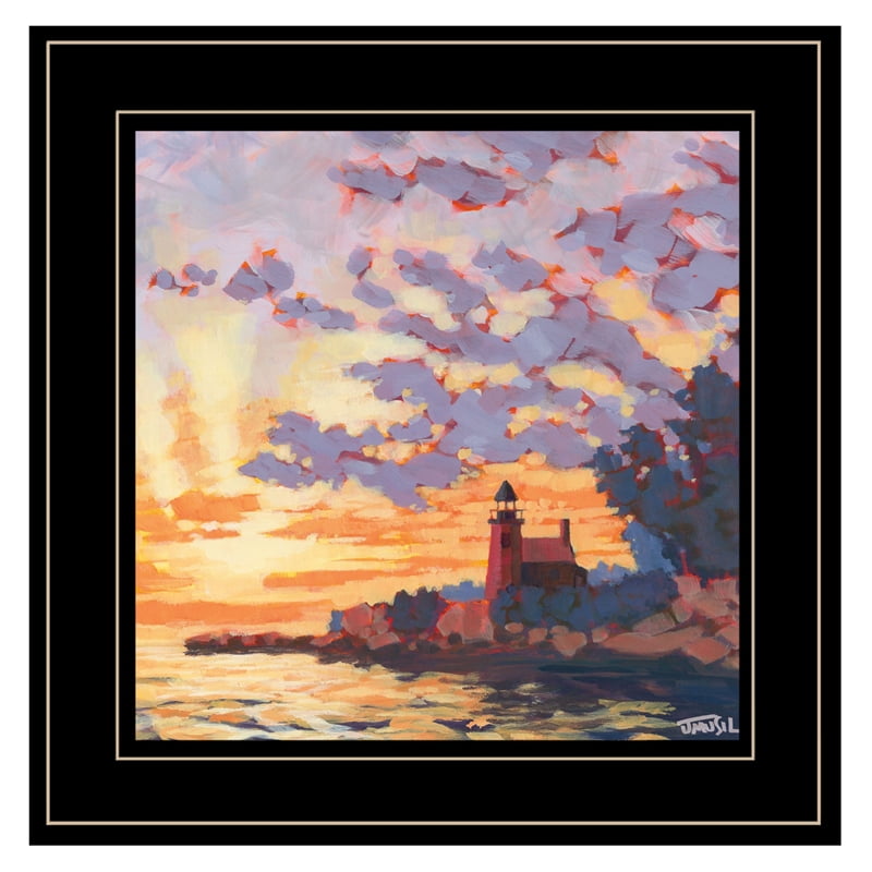 Light House by Jim Musial Framed Print Wall Art Wood Multi-Color ...