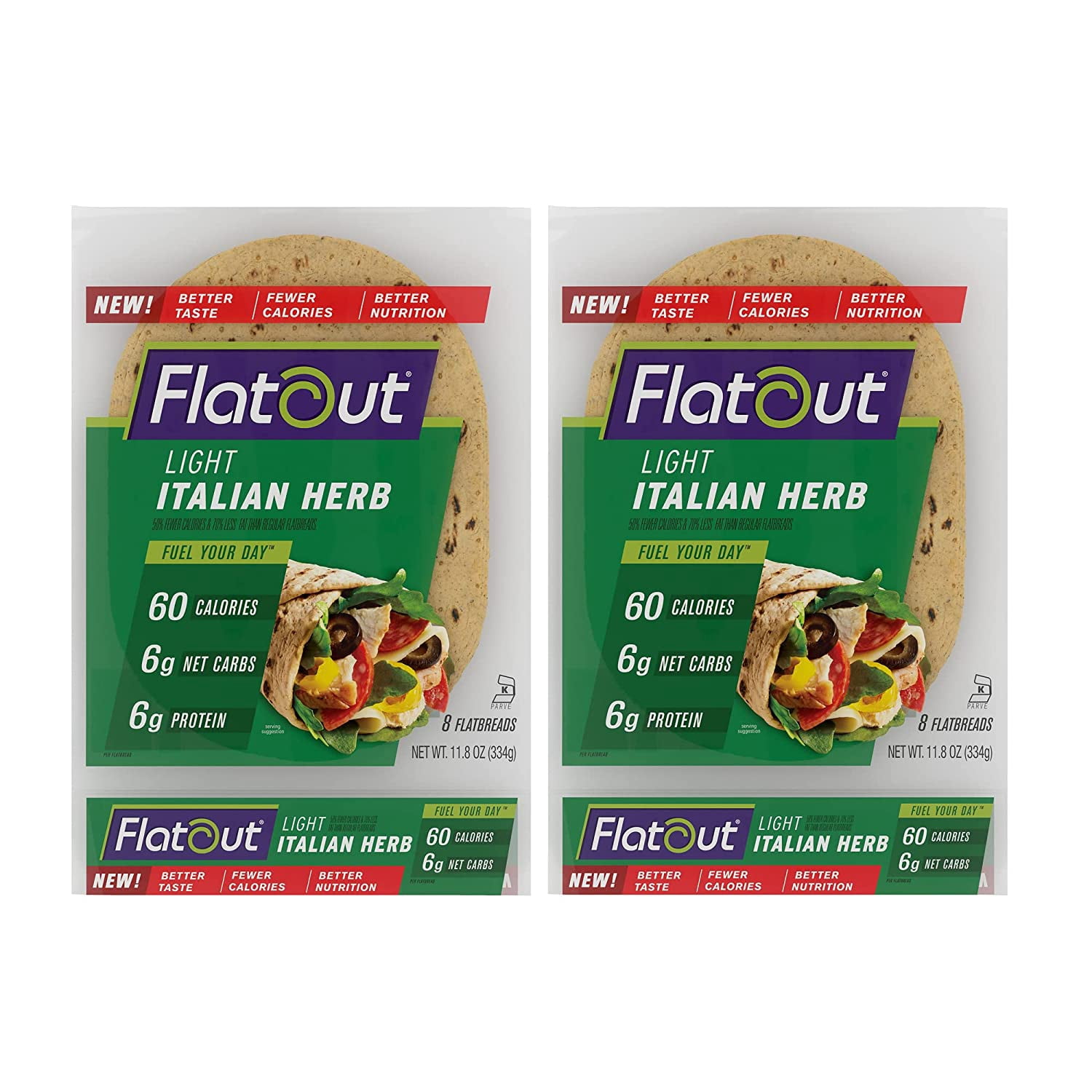 Light Italian Herb Wraps, Perfect for Use as Sandwich Bread, Pizza ...