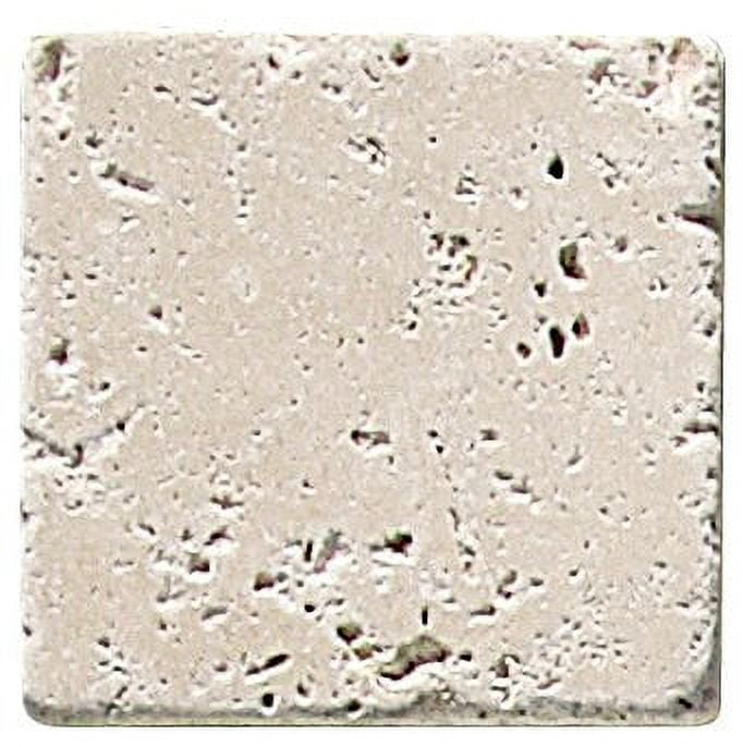 Light, Ivory, White, Chiaro Tumbled Travertine SQFT (4x4 Tile ...