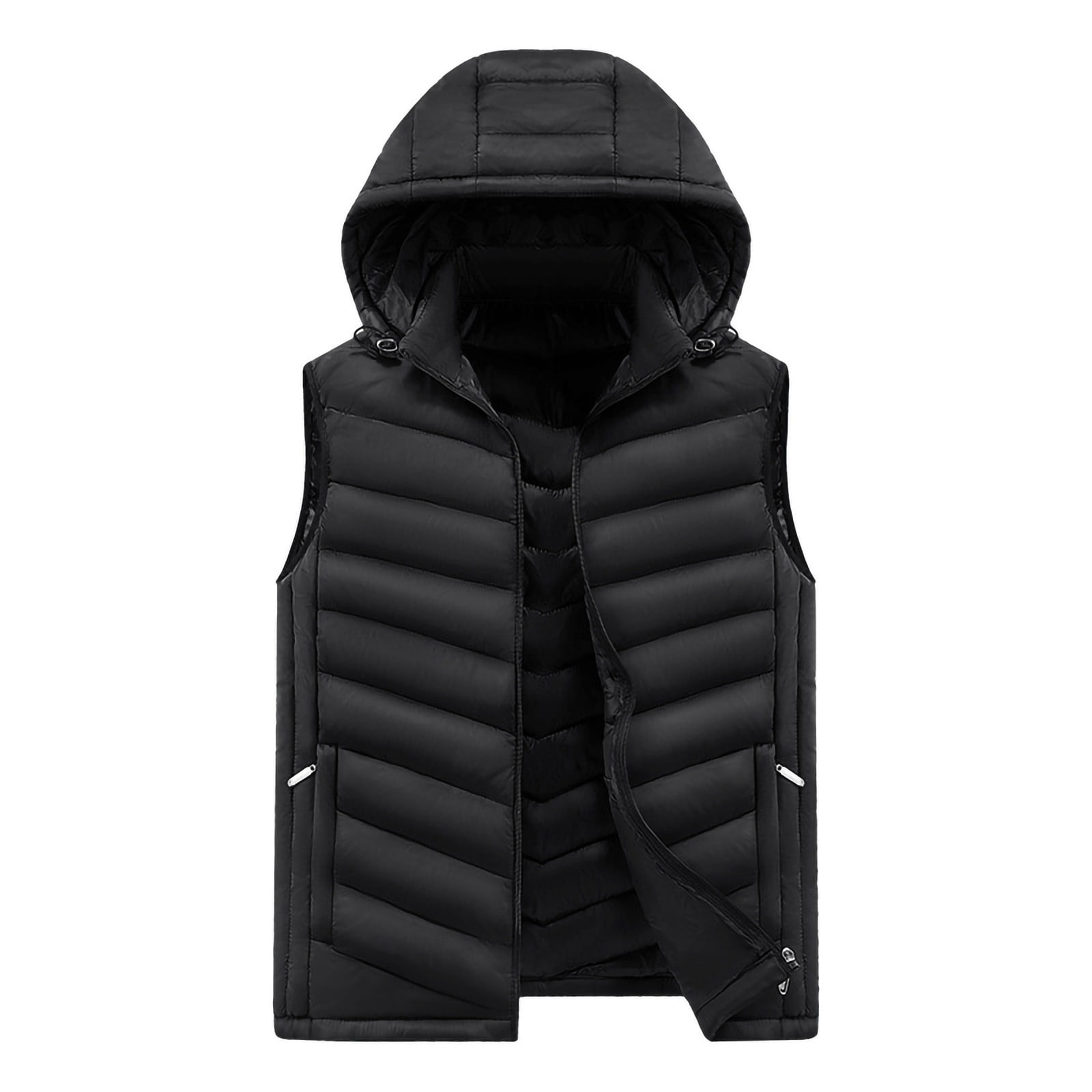 Light Jackets For Men Sevevn Men's Solid Color Puffer Vest Warm And ...