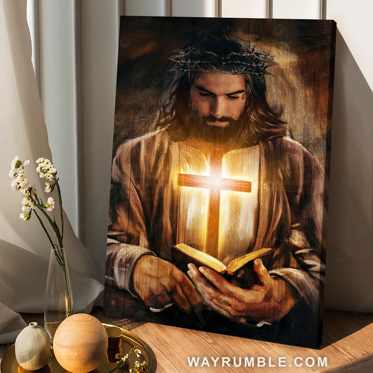 Light Of Jesus, Unique Cross, Stunning Jesus Painting, Watercolor Style ...