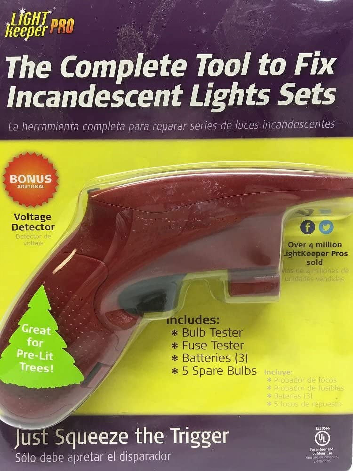 LightKeeper Pro The Complete Tool for Fixing Christmas Lights, 2.5 V ...