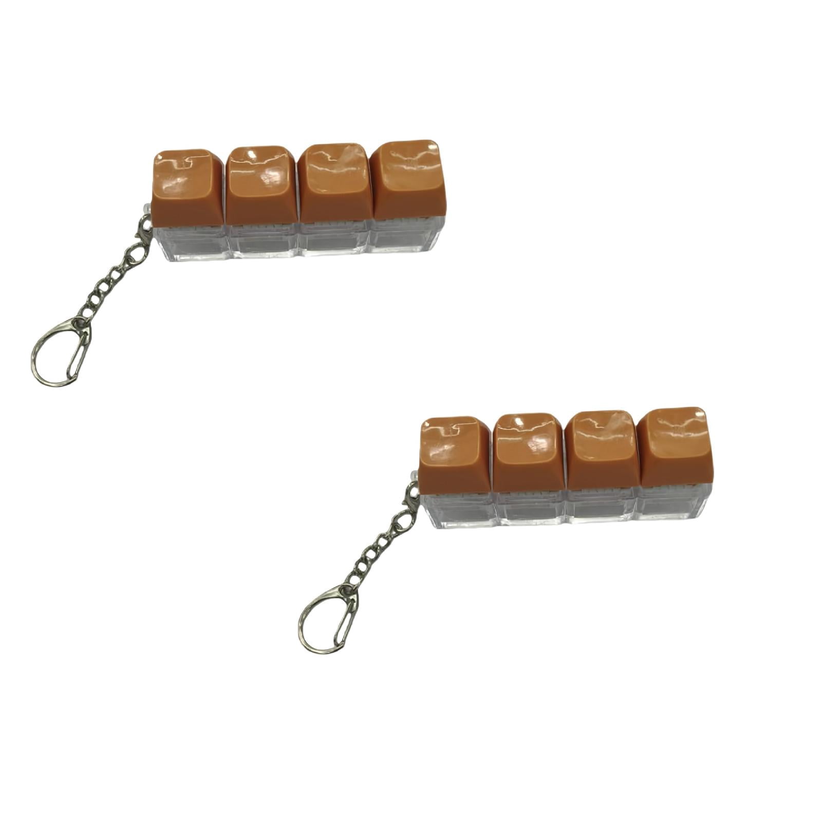Light up Keyboard Fidget Toy, Mini Keyboard Fidget Keychain with LED ...
