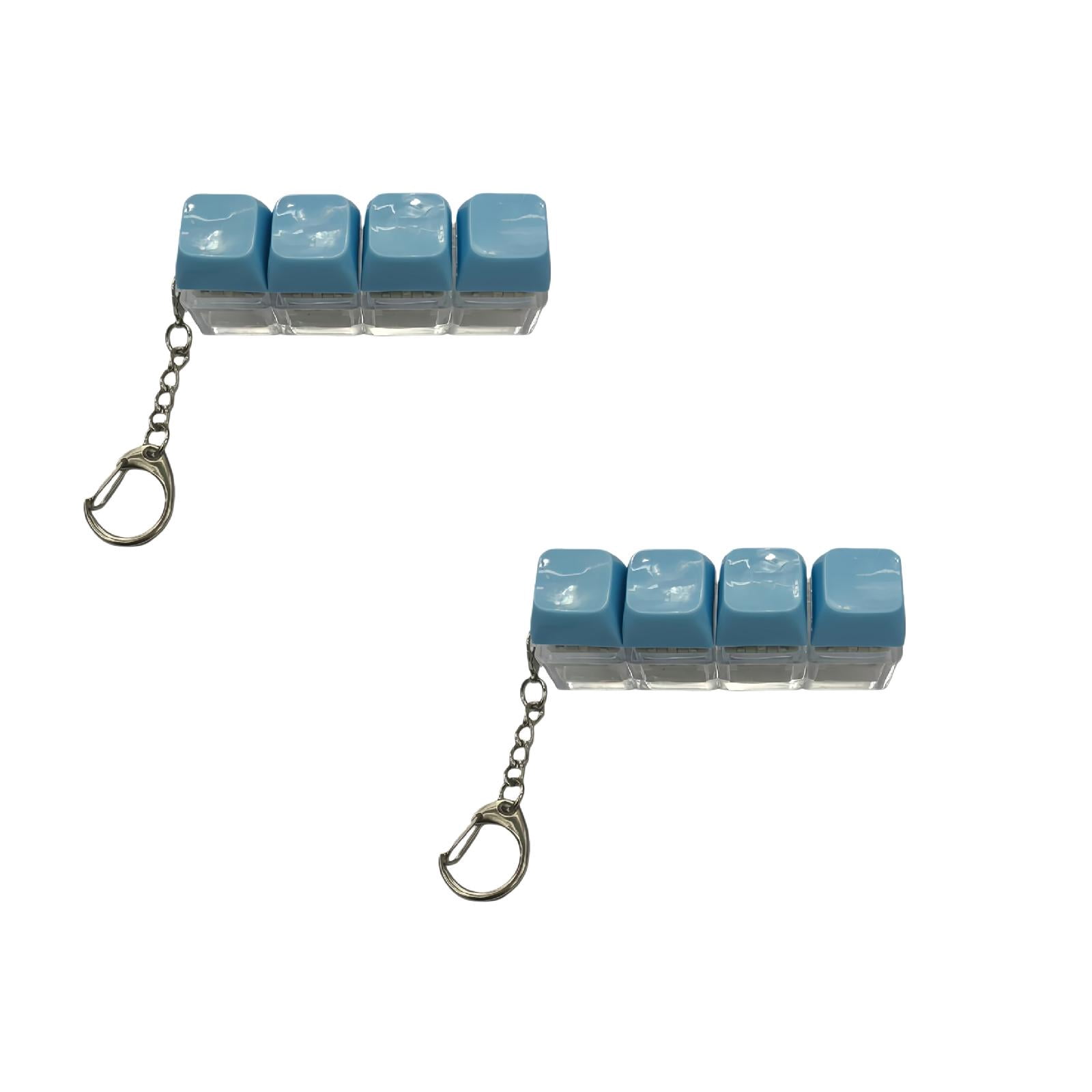 Light up Keyboard Fidget Toy, Mini Keyboard Fidget Keychain with LED ...