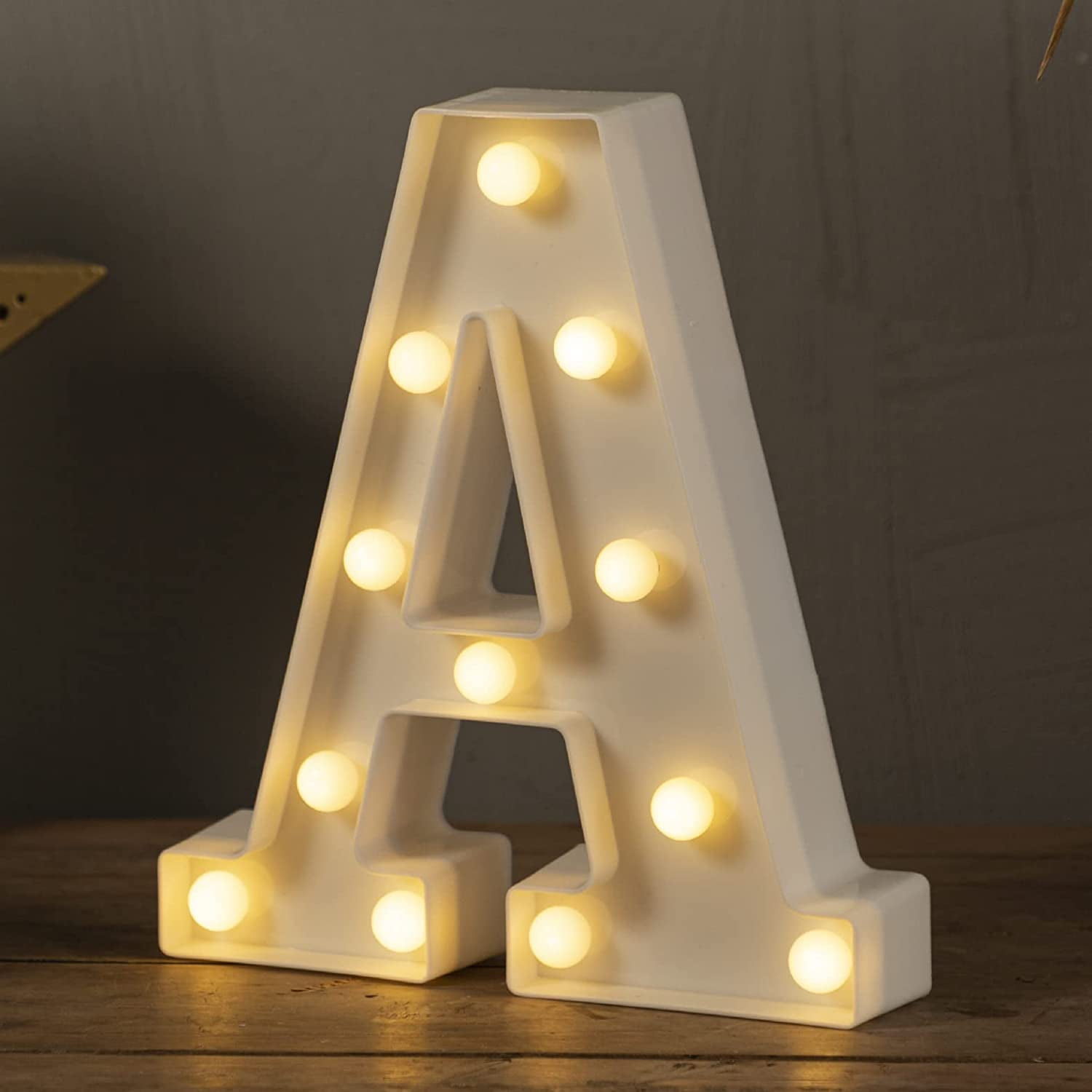 Light Up LED Letters Lights Sign 26 Alphabet and 10 Number Big Lights ...