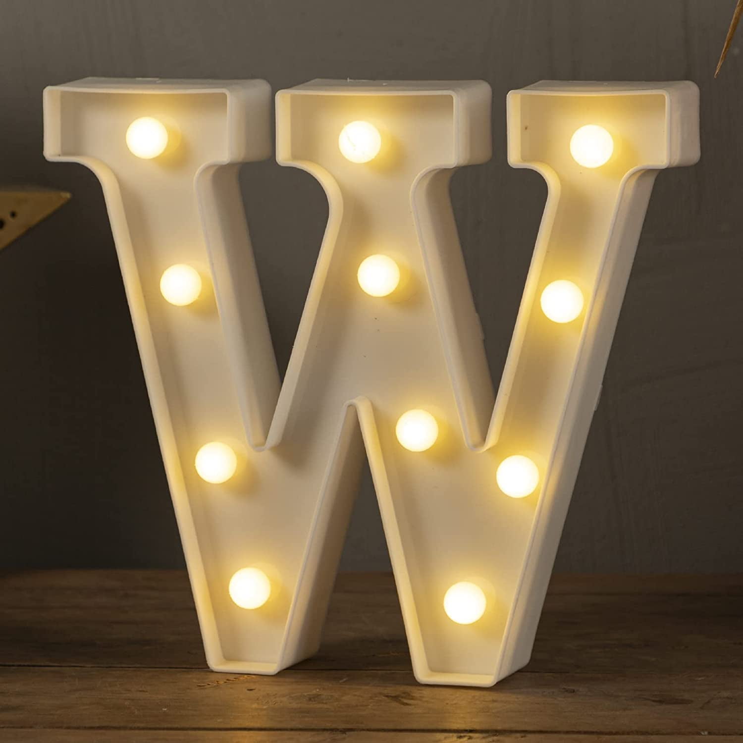 Light Up LED Letters Lights Sign 26 Alphabet and 10 Number Big Lights ...