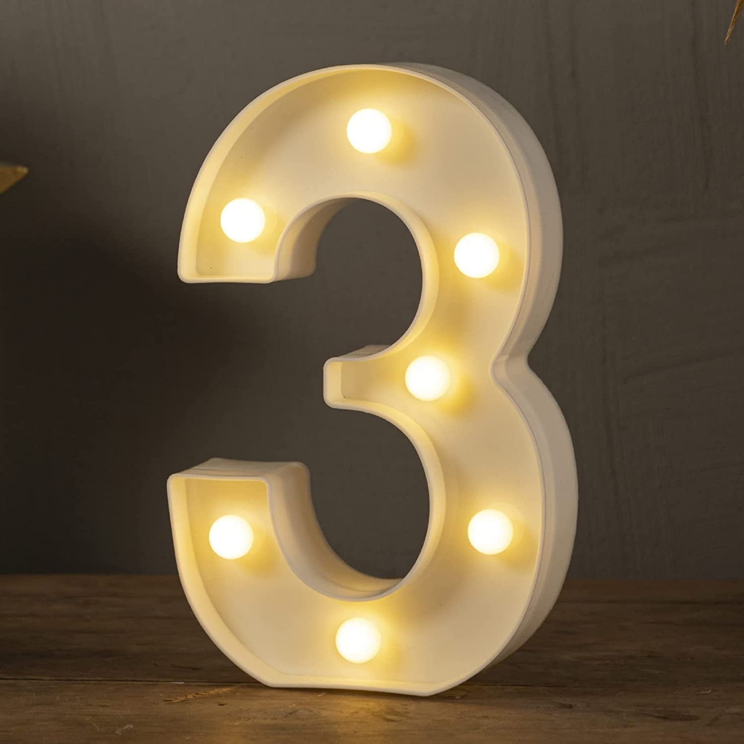 Light Up LED Letters Lights Sign 26 Alphabet and 10 Number Big Lights ...