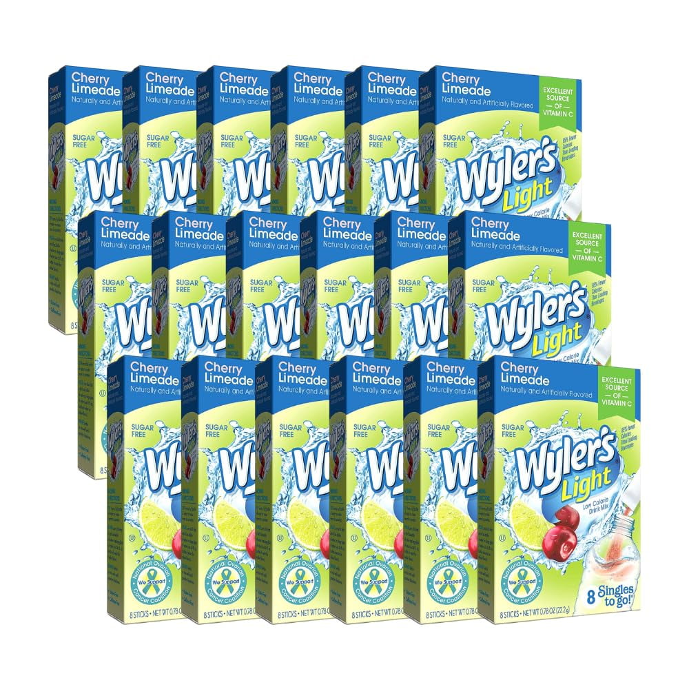 Light Limeade Singles To Go Drink Mix Limeade, 8 unt (Pack of 18 ...