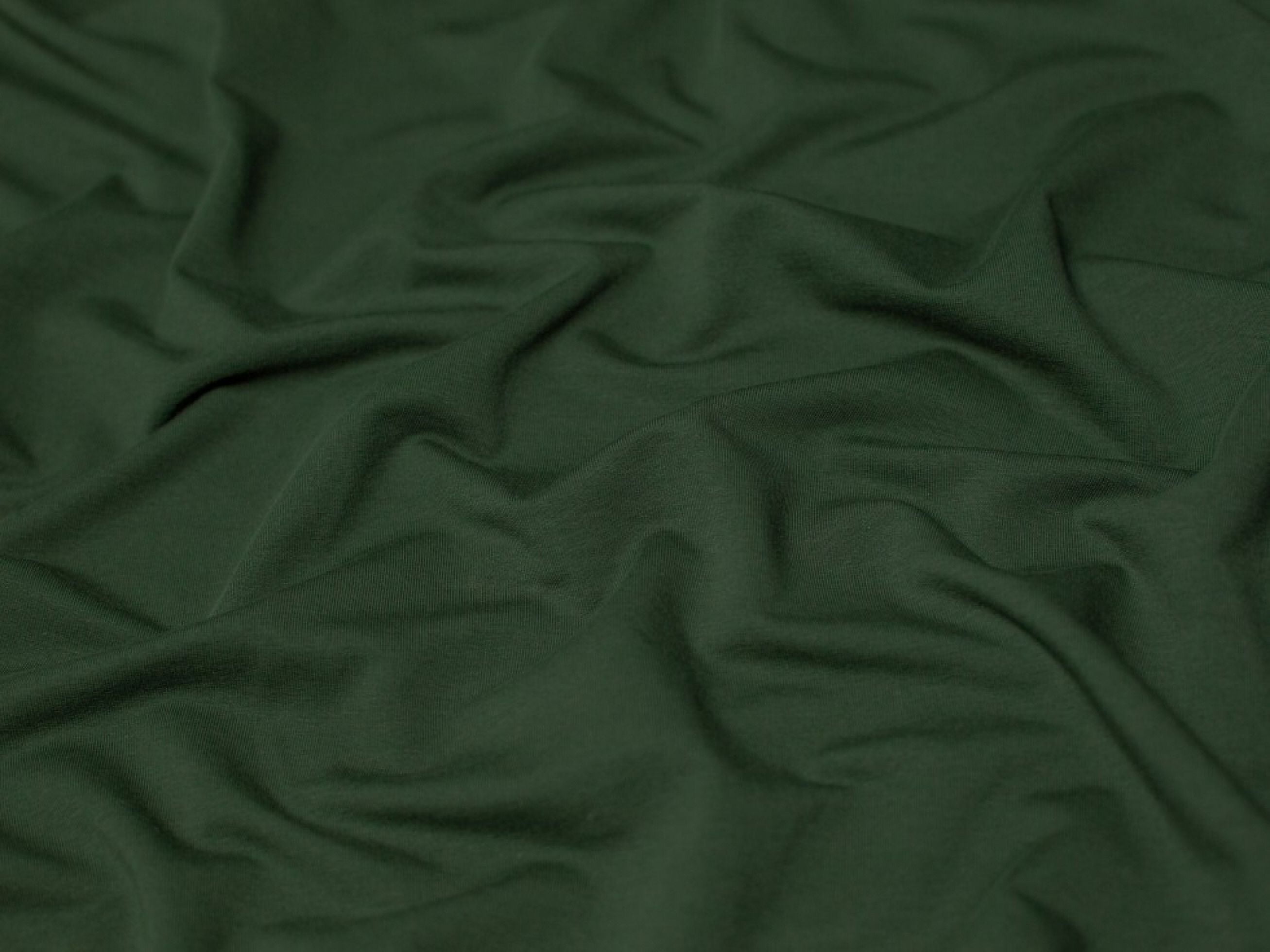 Light Loop Back French Terry Stretch Knit Fabric Bottle Green - per ...