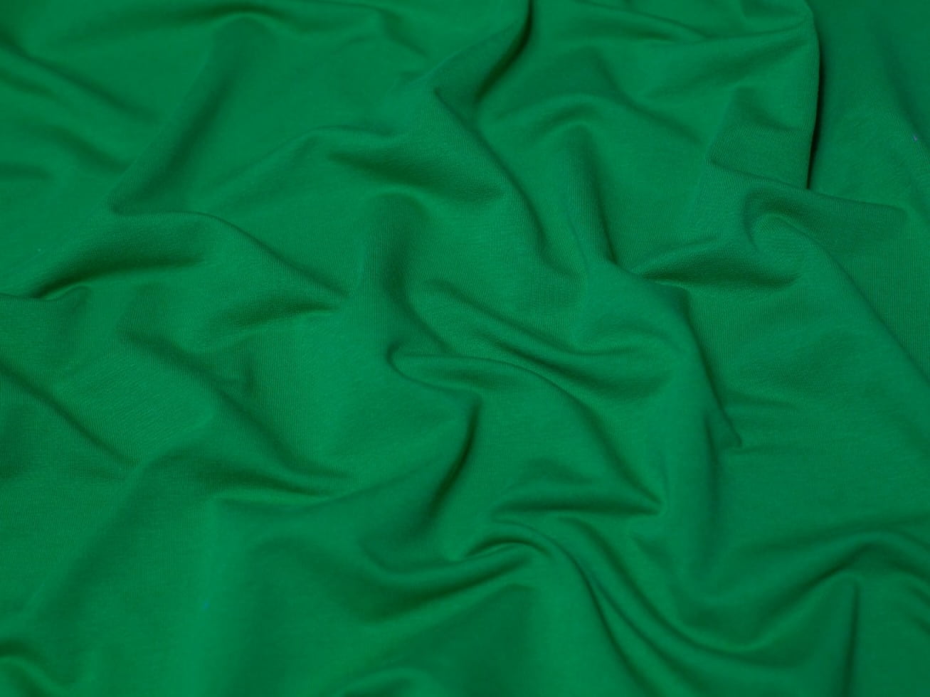 Light Loop Back French Terry Stretch Knit Fabric Emerald Green - per ...