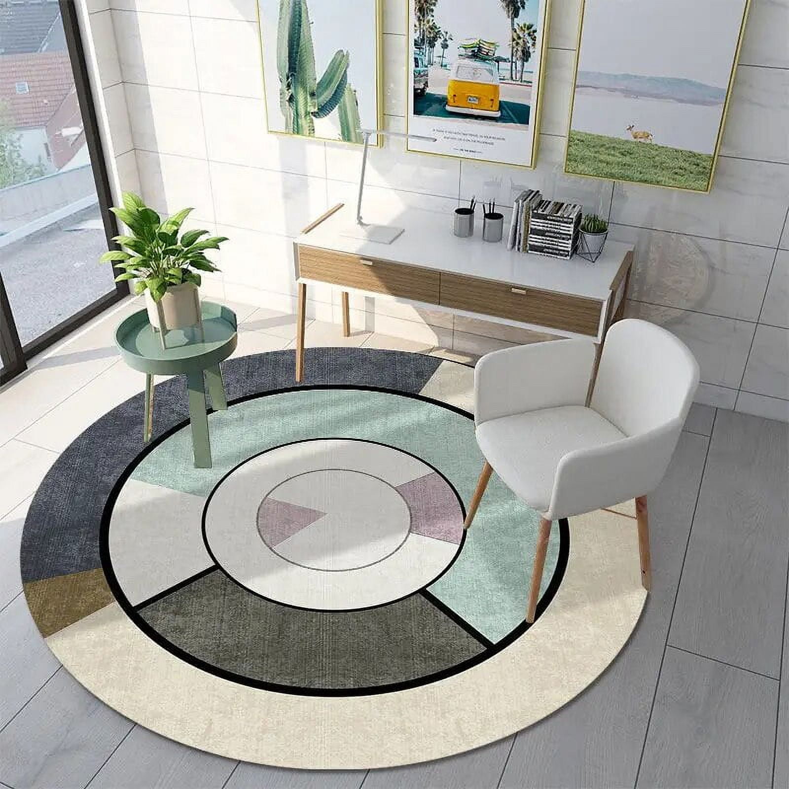 Light Luxury Abstract Round Carpets Living Room Sofa Coffee Table Rug ...