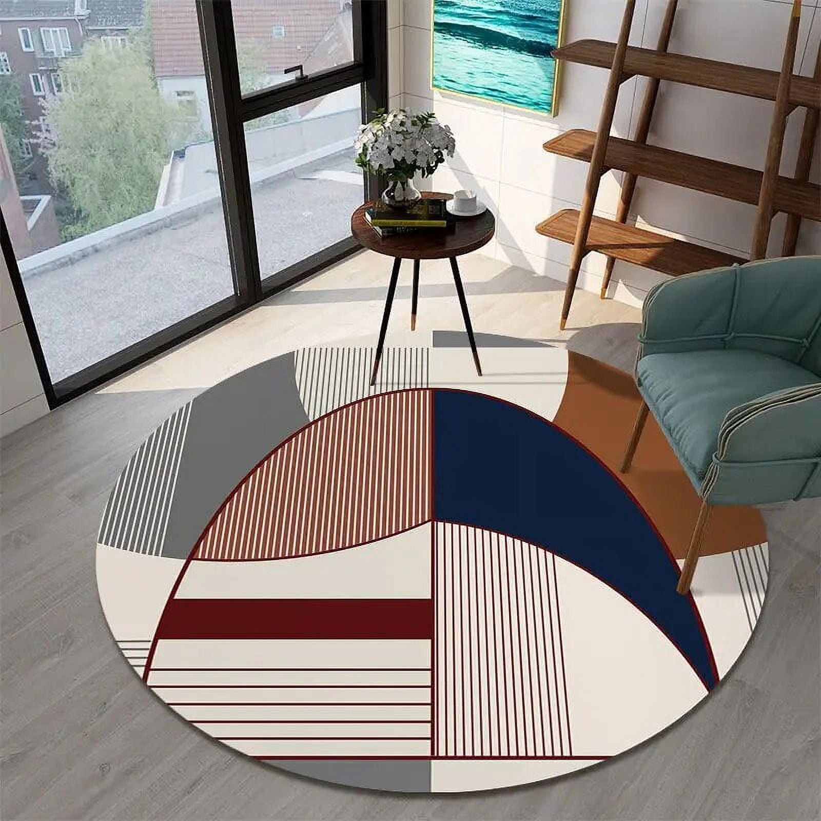 Light Luxury Abstract Round Carpets Living Room Sofa Coffee Table Rug ...