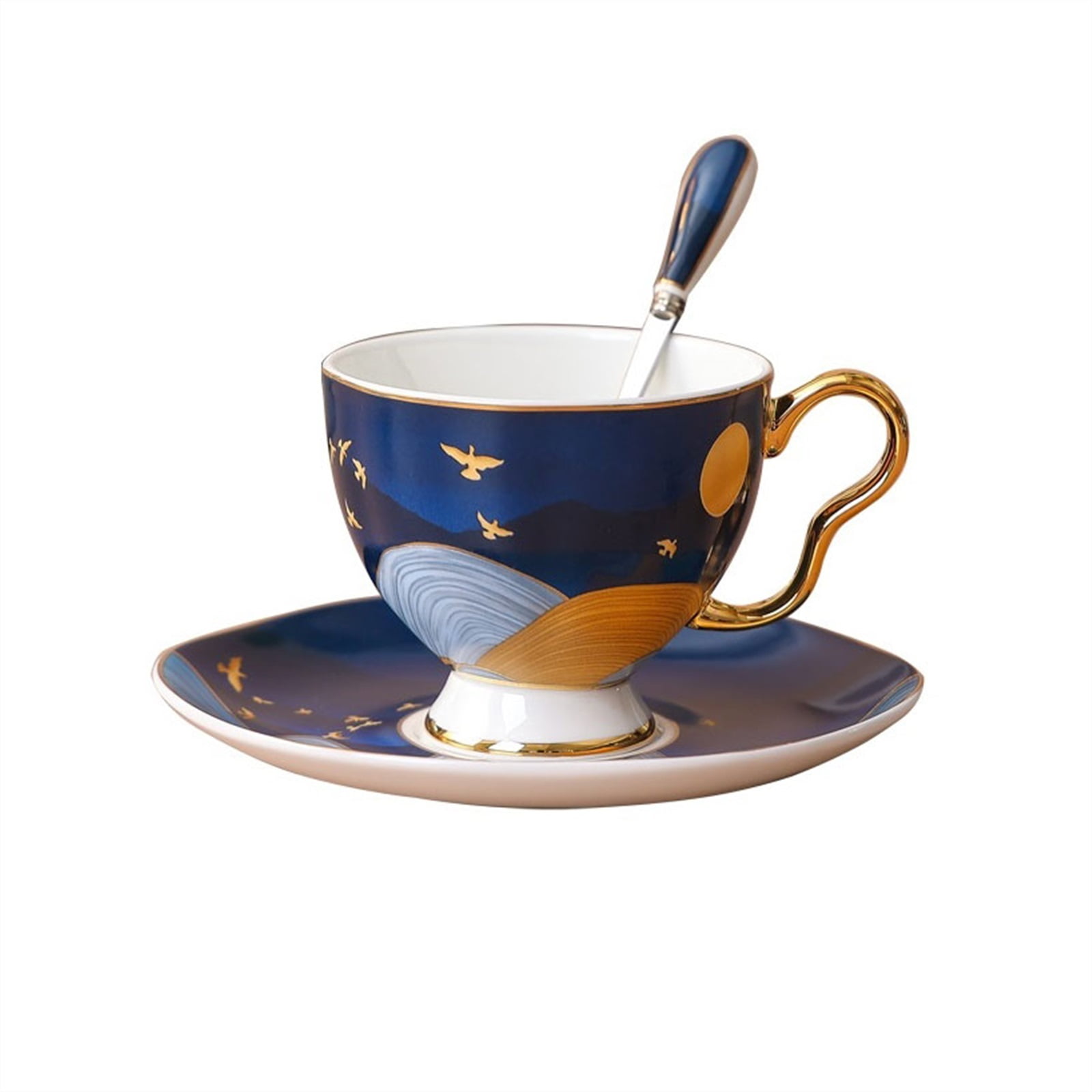 Light Luxury Coffee Cups High-grade Bone China Cups and Saucers Set ...