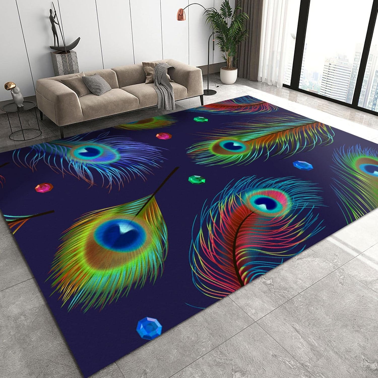 Light Luxury Diamond Embellished Indoor Area Rugs, Mysterious Fantasy ...