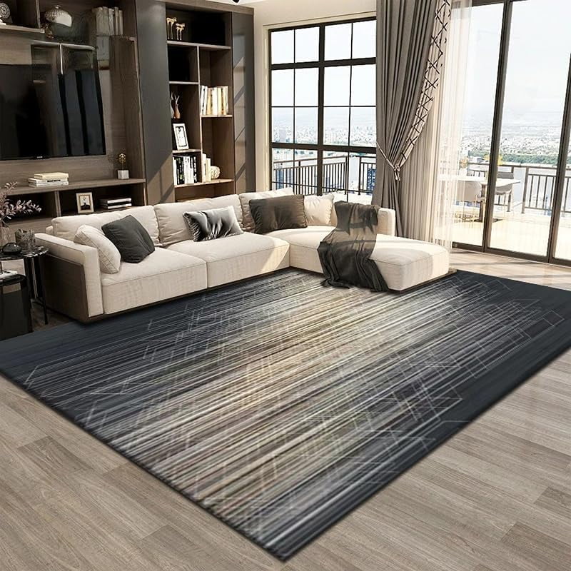 Light Luxury And High-End Simple Lines Large Area Rug For Living Room ...