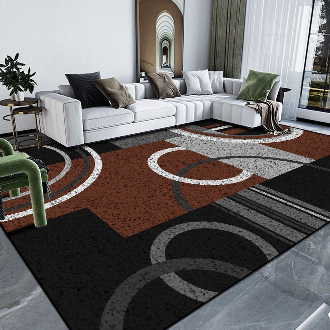 Light Luxury Home Carpets Living Room ration Large Rugs Modern Geometry ...