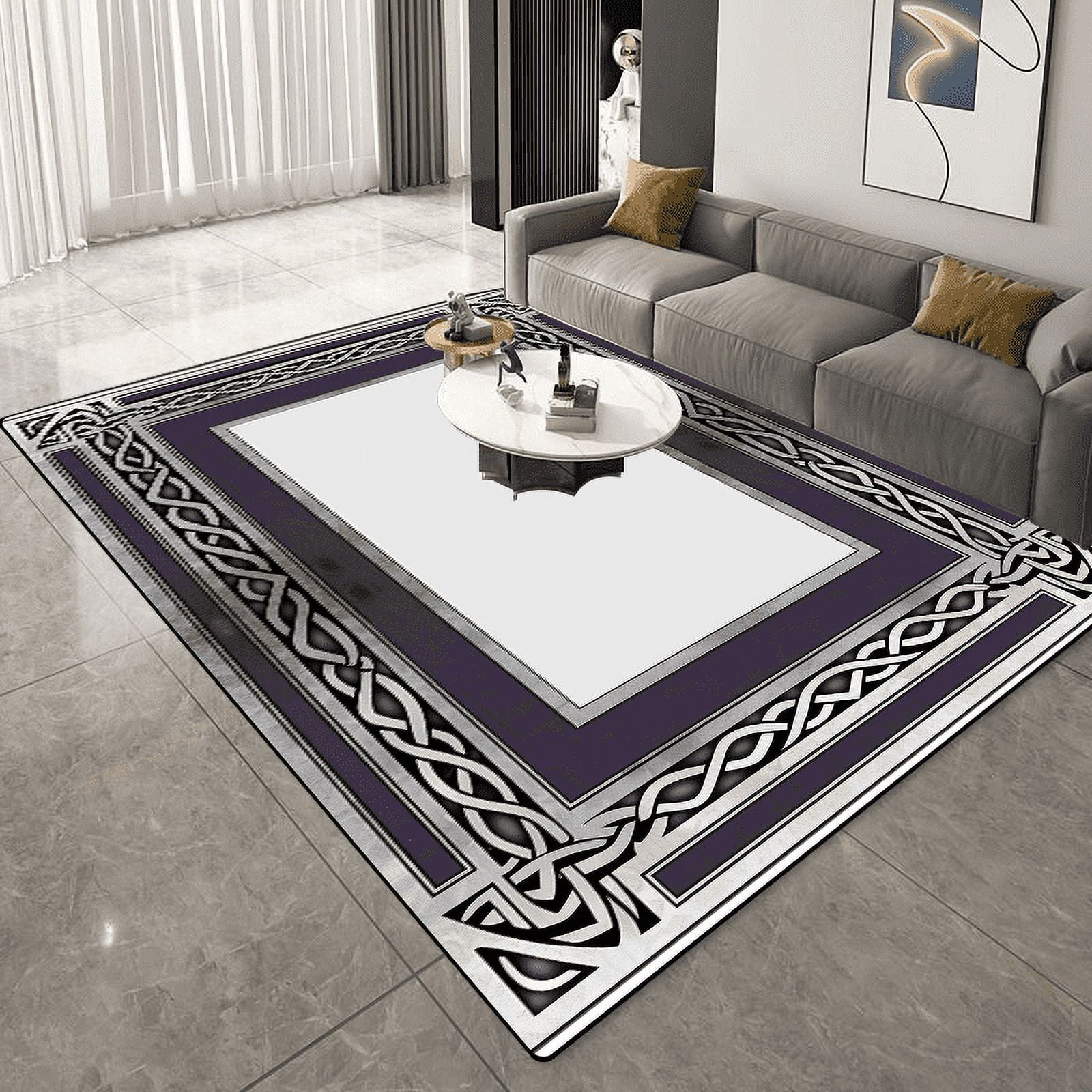 Light Luxury Living Room Carpets Simple Geometry Home Floor Mat Hall ...