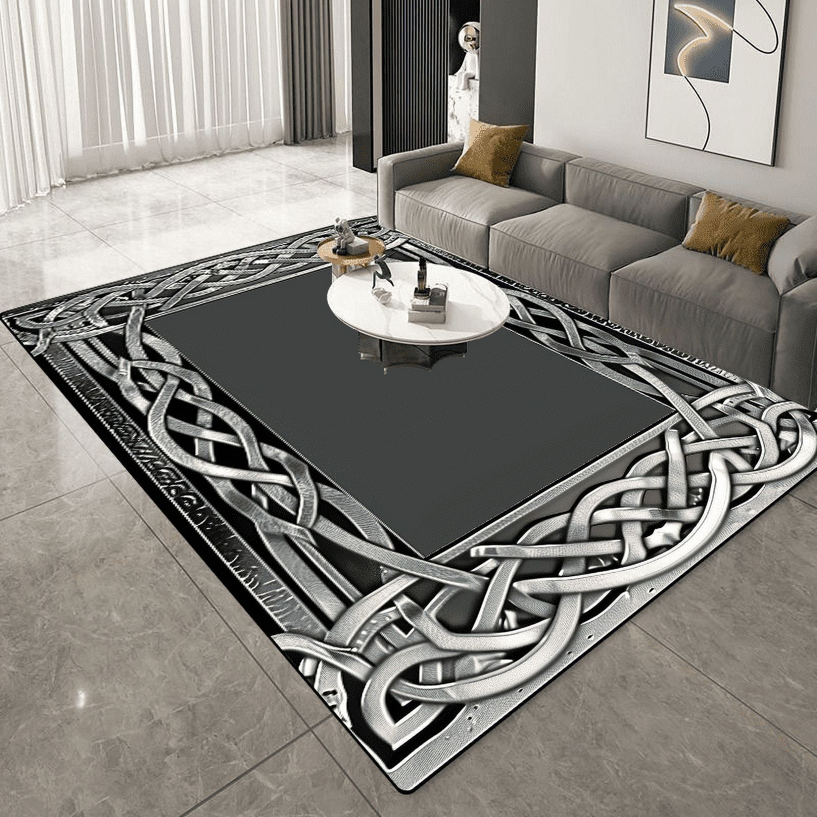 Light Luxury Living Room Carpets Simple Geometry Home Floor Mat Hall ...