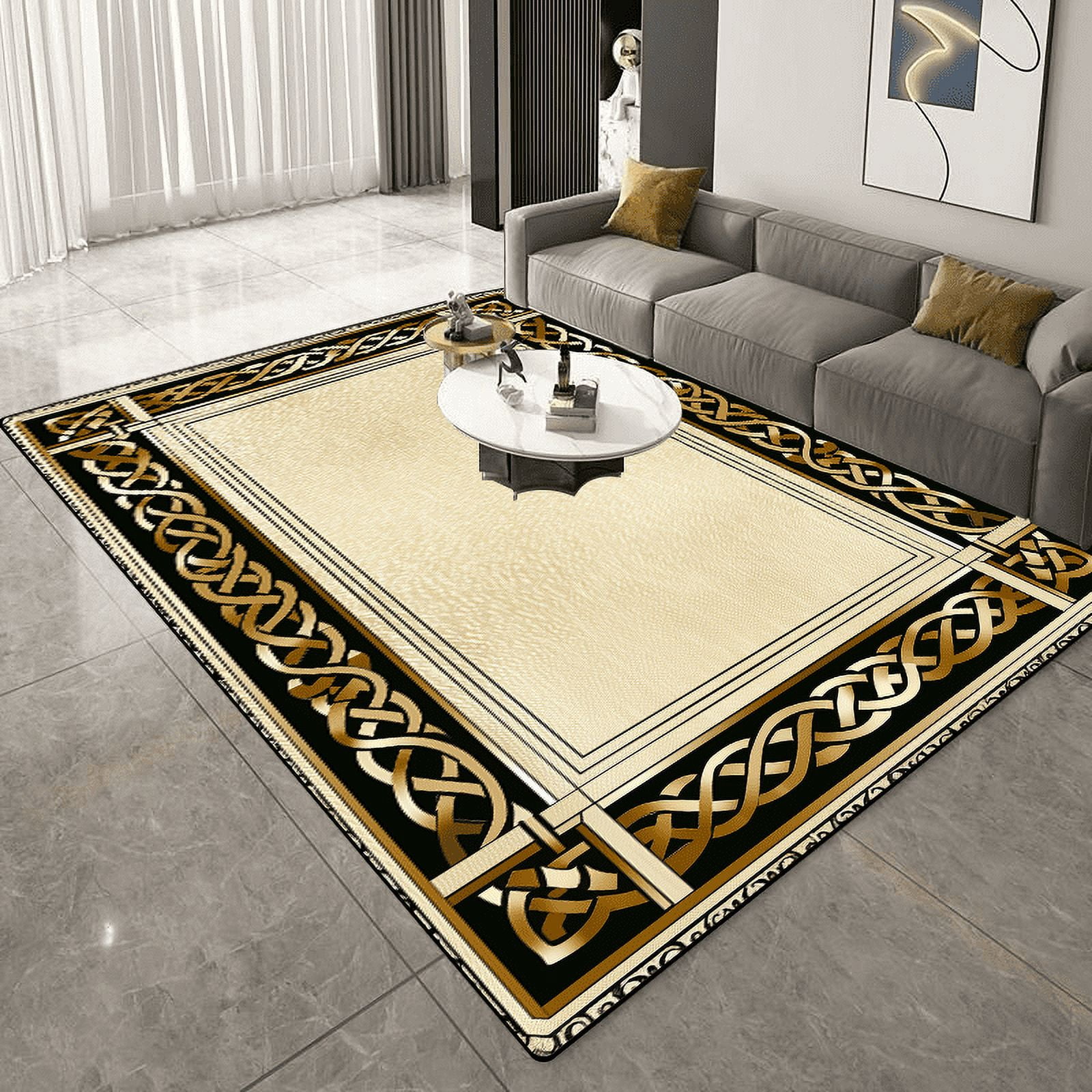 Light Luxury Living Room Carpets Simple Geometry Home Floor Mat Hall ...